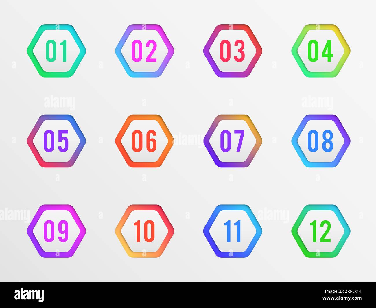 Bullet points. Colorful label number pointing bullets, modern pointers ...