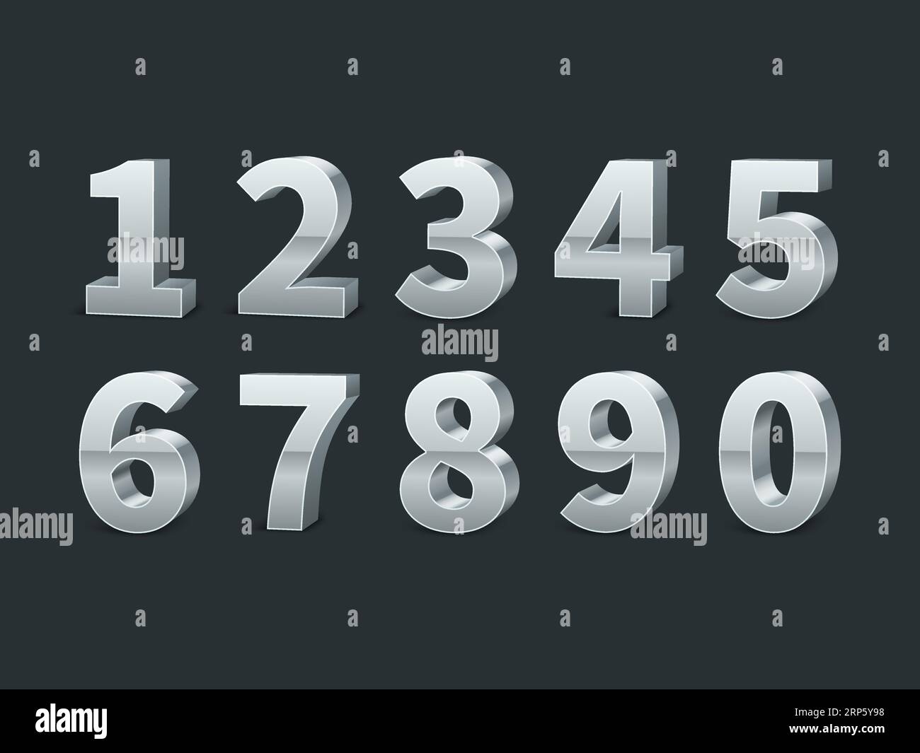 123 3d Stock Vector Images - Alamy