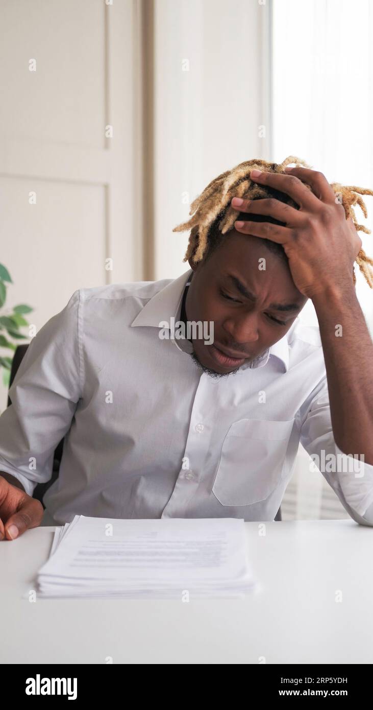 Job problems fail business man unhappy sad guy Stock Photo - Alamy