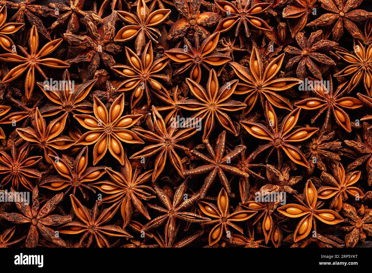Star anise seeds, full frame. Star anise is used as an aromatic spice ...