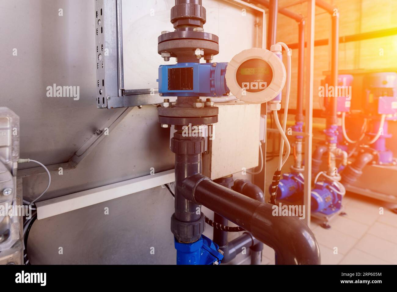 Boiler station, boiler room. Engine room, technical equipment Stock ...