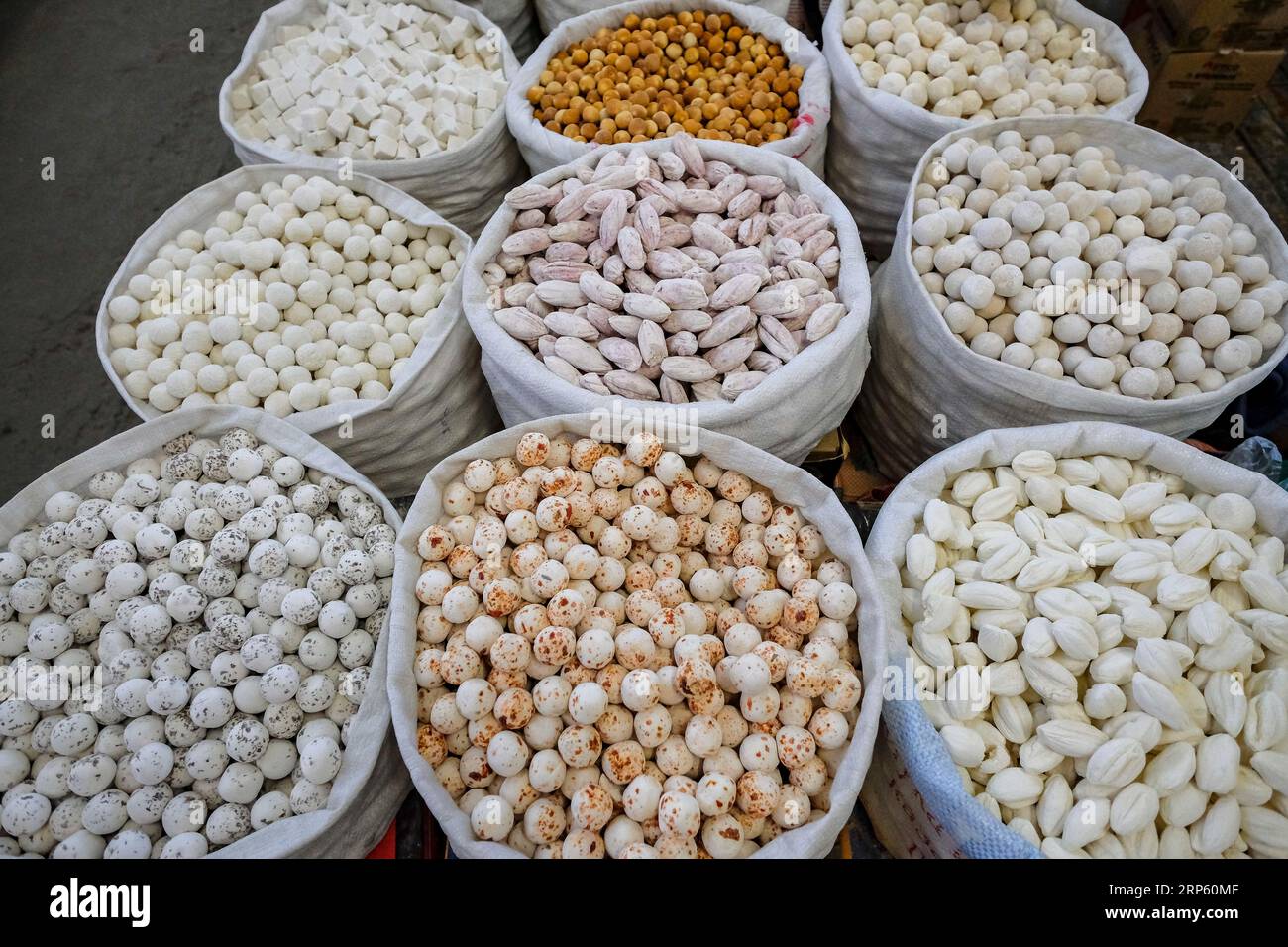 Kurut, a traditional Kyrgyz snack made from sour milk or yoghurt, in ...