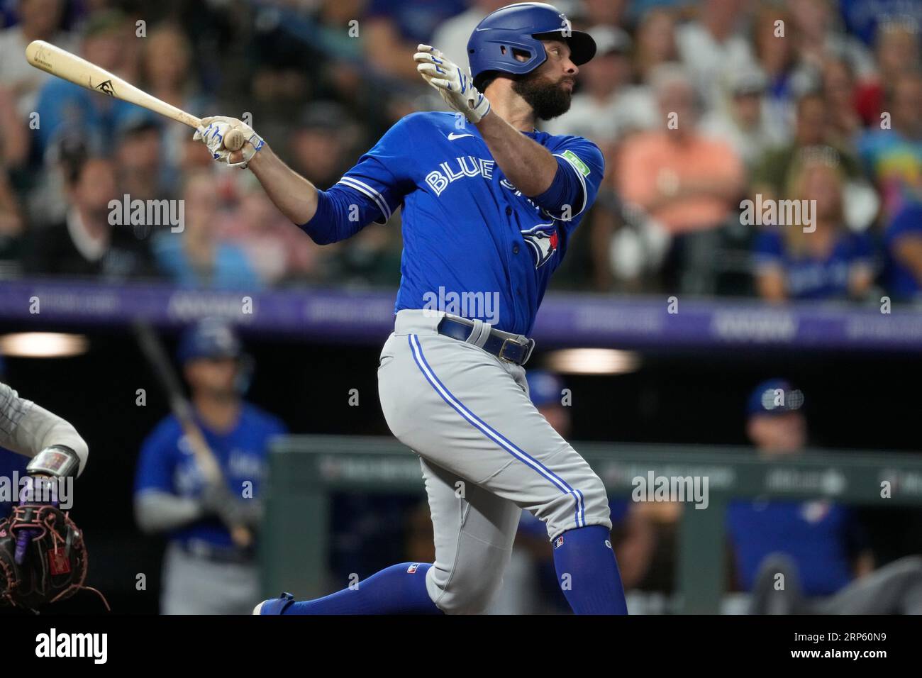 Toronto Blue Jays designated hitter Brandon Belt (13) in the fifth ...