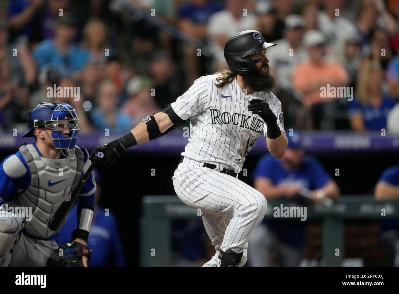 Colorado Rockies designated hitter Charlie Blackmon (19) in the fifth ...