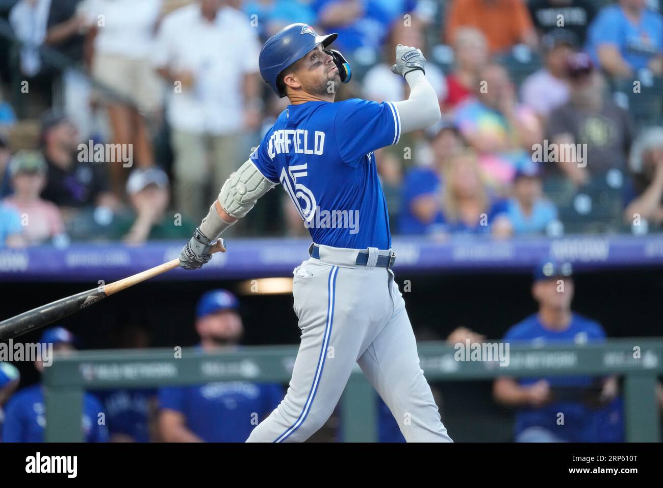 Toronto Blue Jays second baseman Whit Merrifield (15) in the second ...