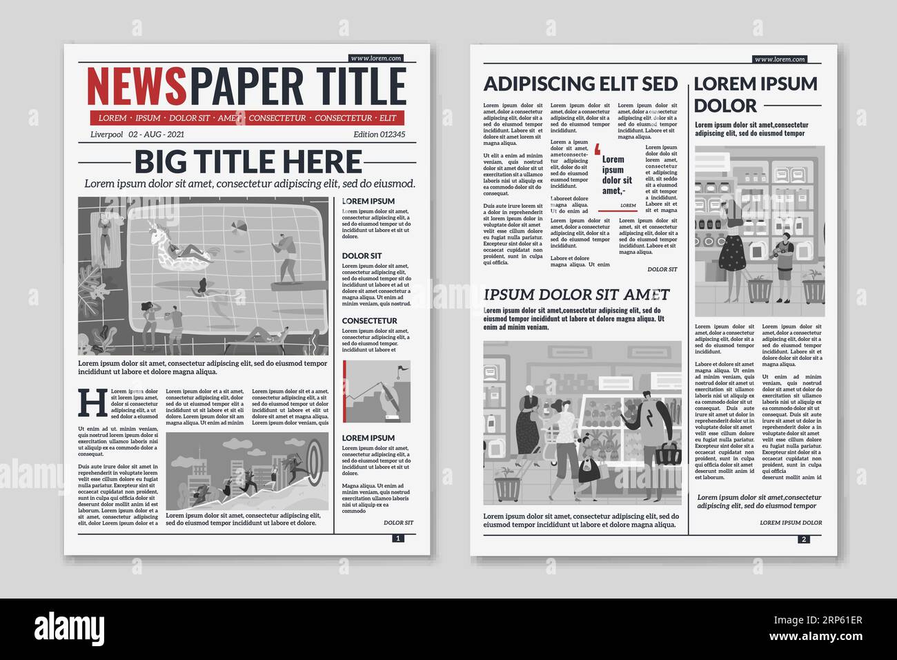 Blank old tabloid Stock Vector Images - Alamy