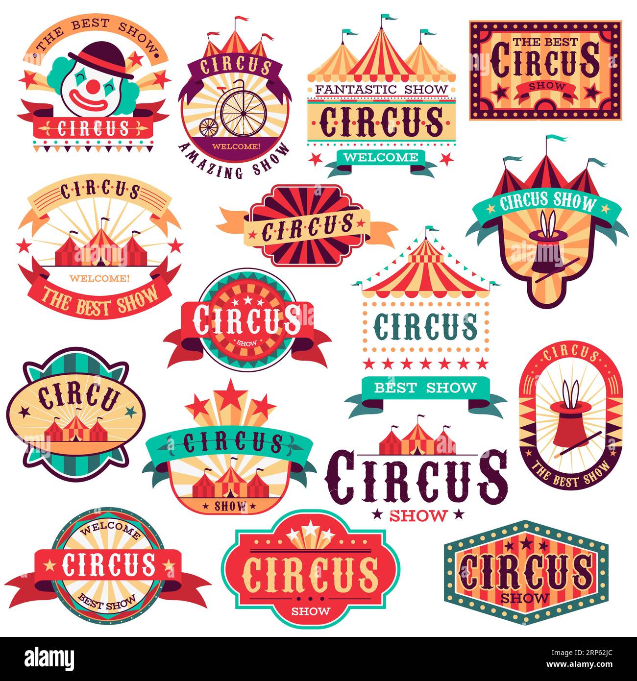Circus entertainment entrance signboard Stock Vector Images - Alamy
