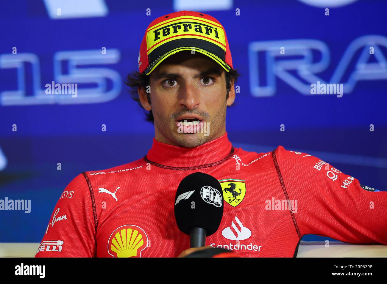 Monza, Italie. 03rd Sep, 2023. SAINZ Carlos (spa), Scuderia Ferrari SF-23, portrait press ...