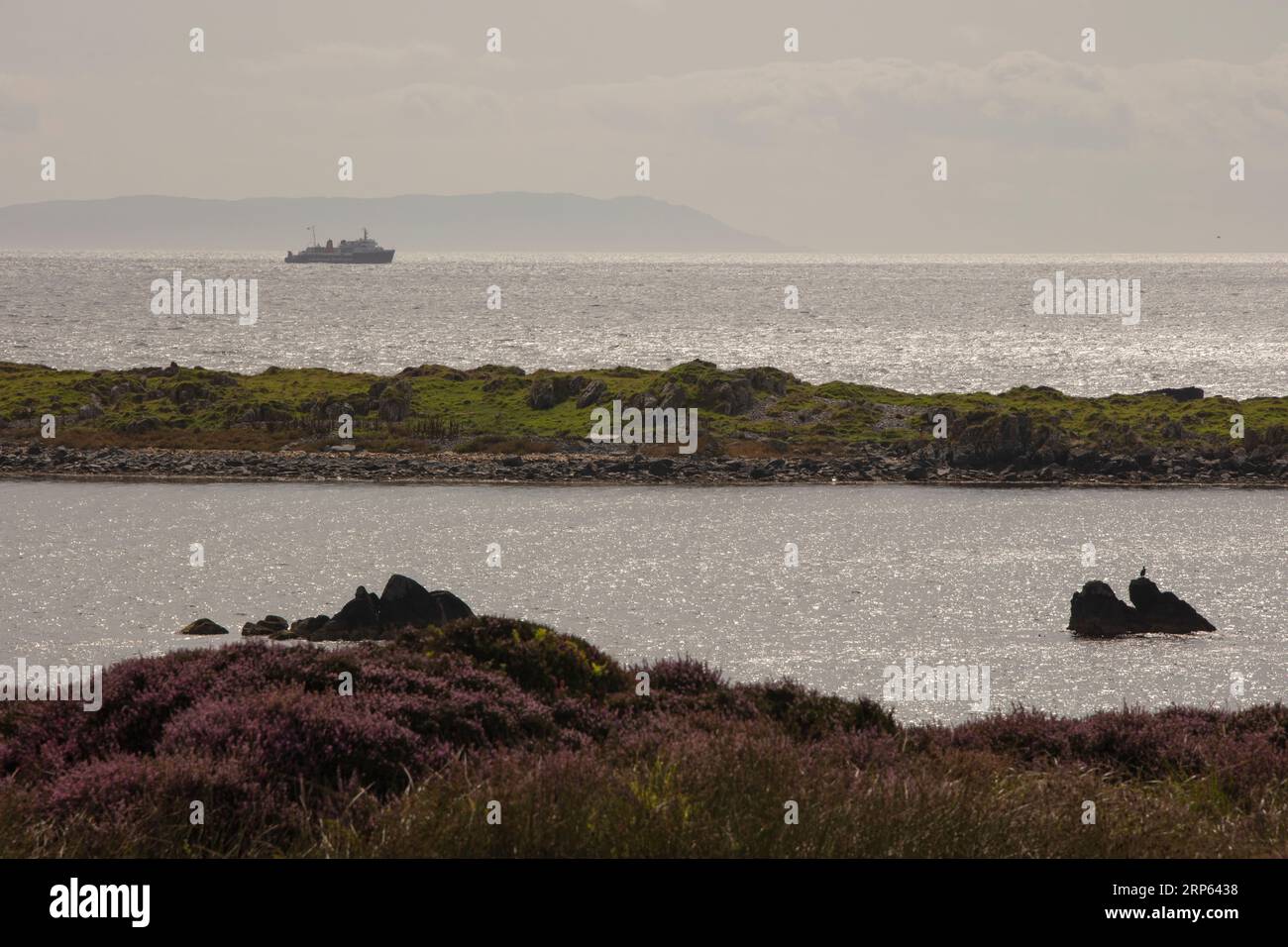 The Isle of Arran ferry docking in Port Ellen on the Isle of Islay in ...