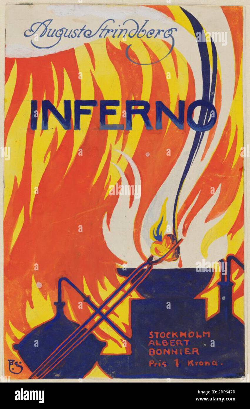 Design for book cover for “Inferno” by August Strindberg 1909 by Arthur ...