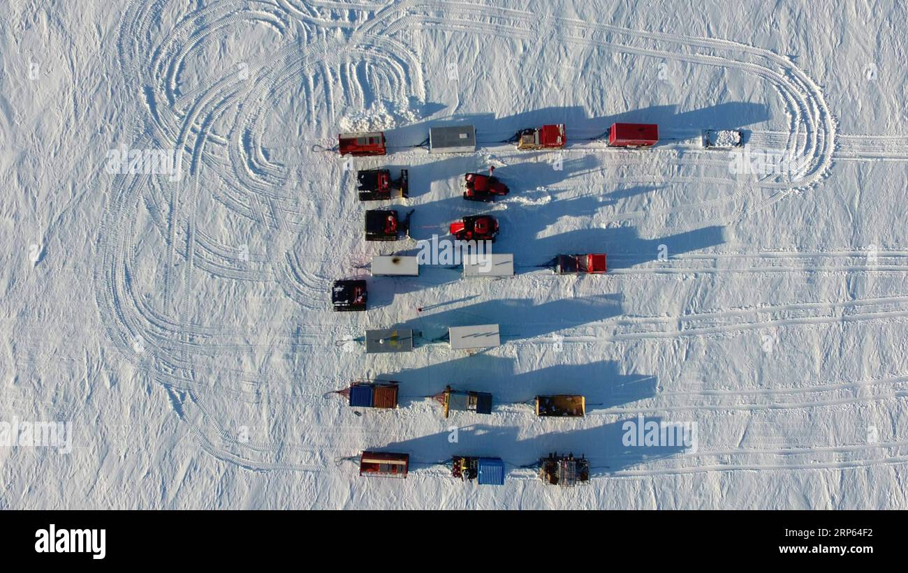(190101) -- ANTARCTICA, Jan. 1, 2019 -- Aerial photo taken on Jan. 1 ...
