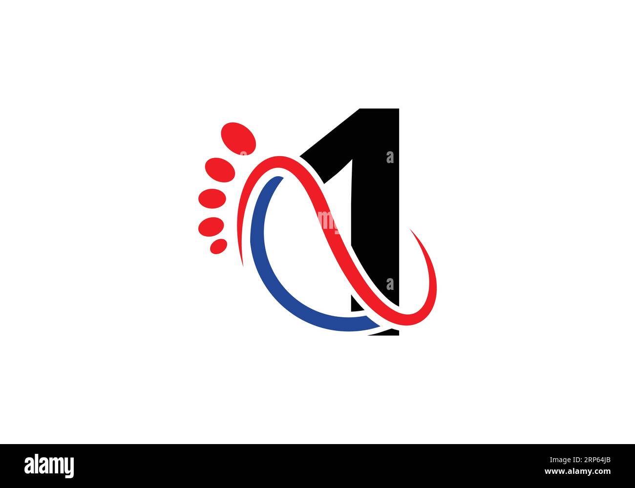 Letter 1 Foot Logo Design Vector Template Stock Vector Image & Art - Alamy