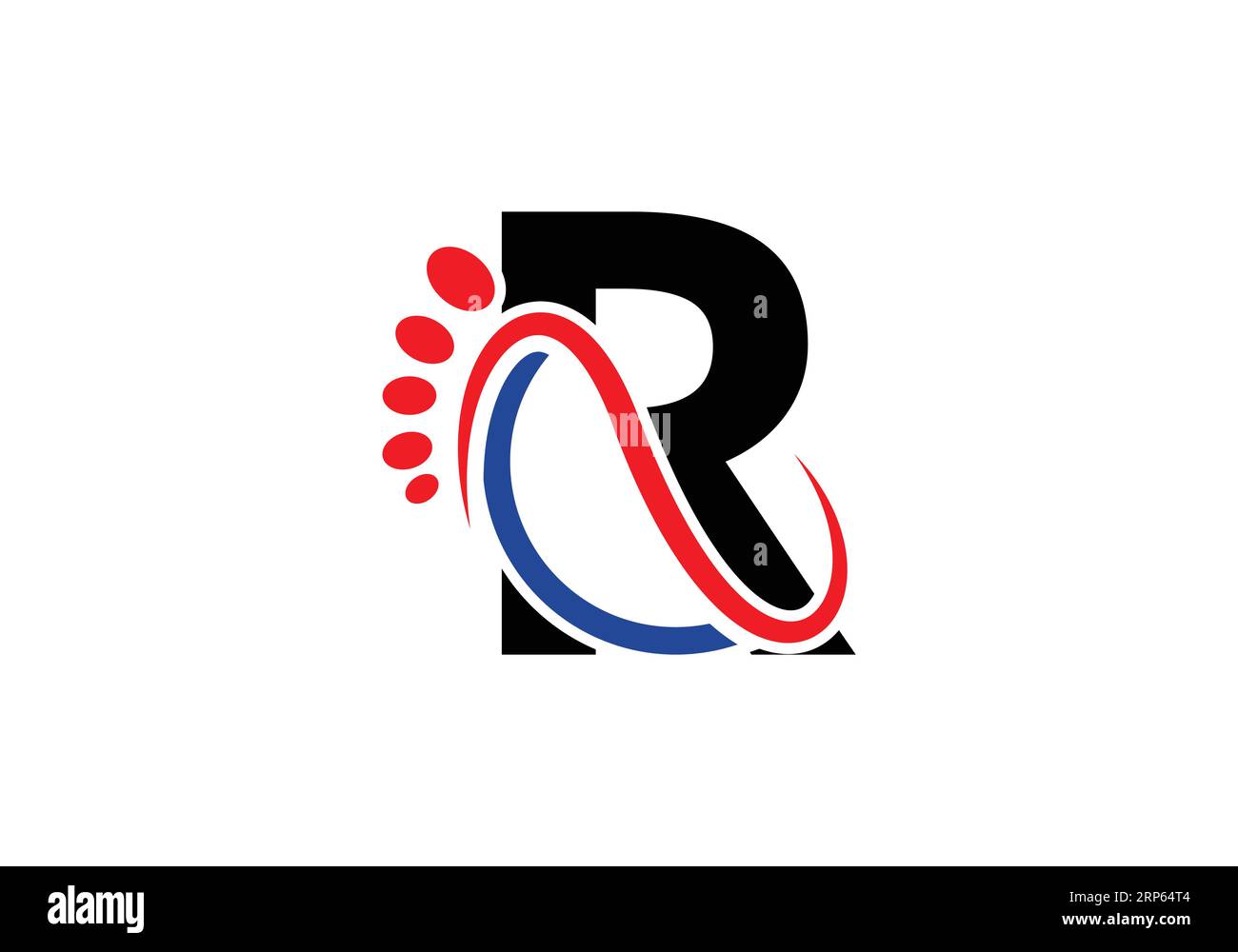 Letter R Foot Logo Design Vector Template Stock Vector Image & Art - Alamy