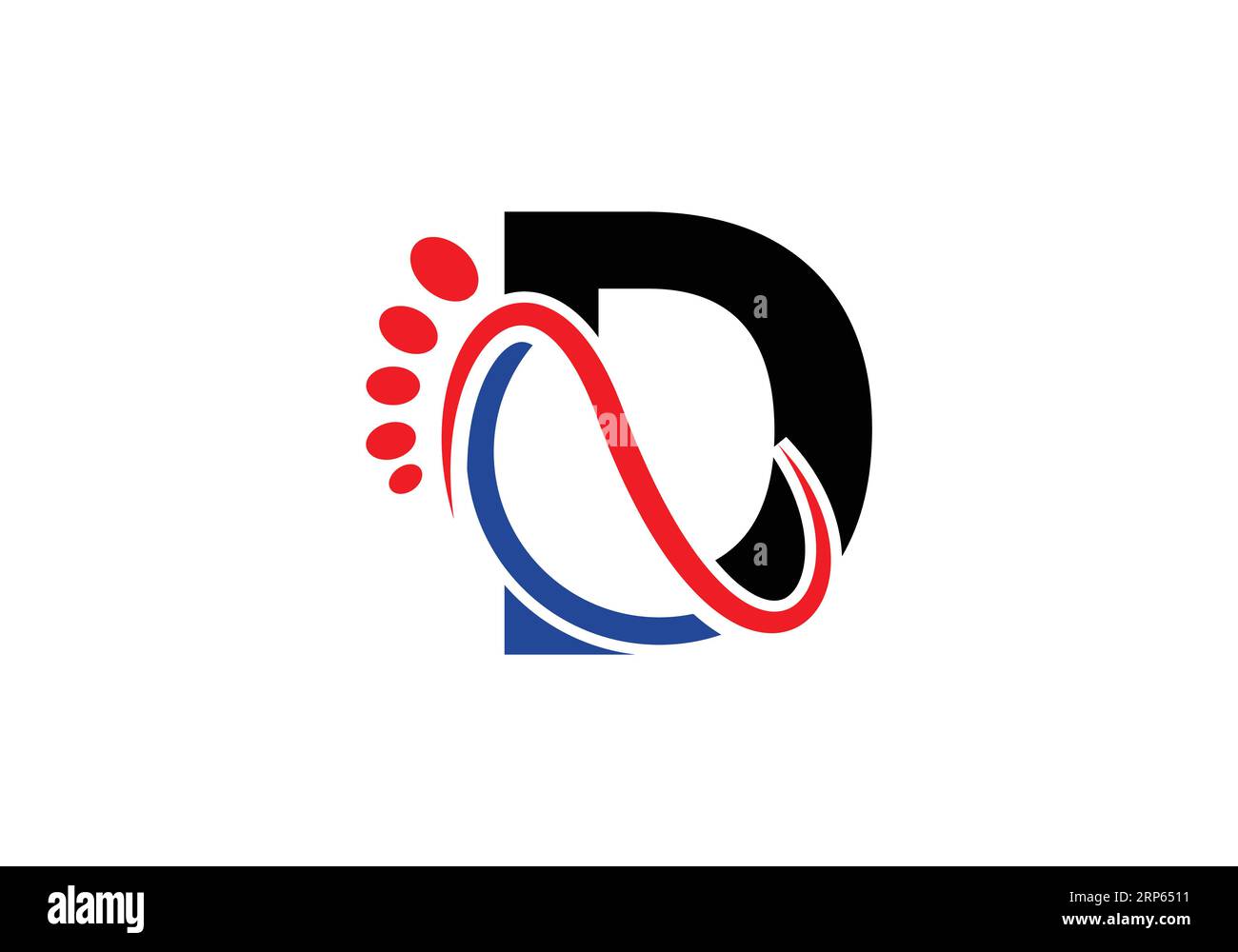 Letter D Foot Logo Design Vector Template Stock Vector Image & Art - Alamy