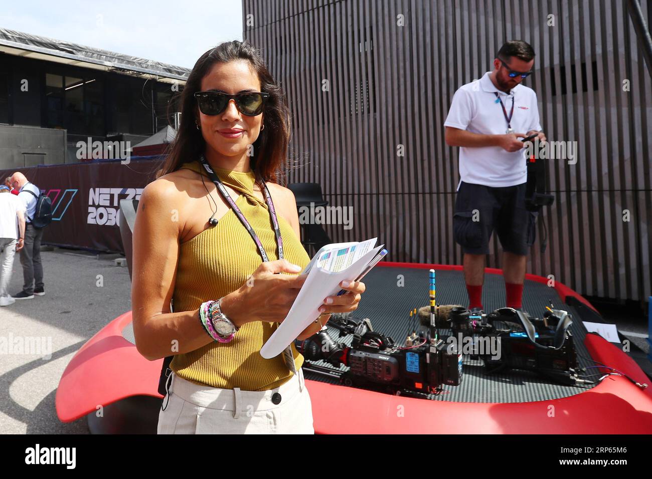 Melissa Jimenez (ESP) Dazn Spain TV during the Race on Sunday Sept 3rd ...