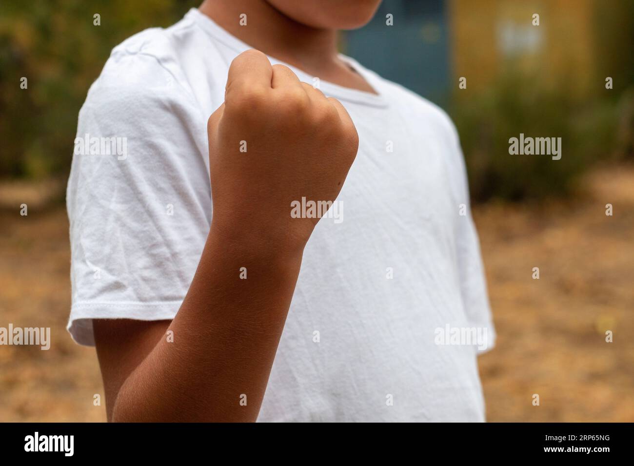 Child's hand making different shapes, either raising a finger, raising ...