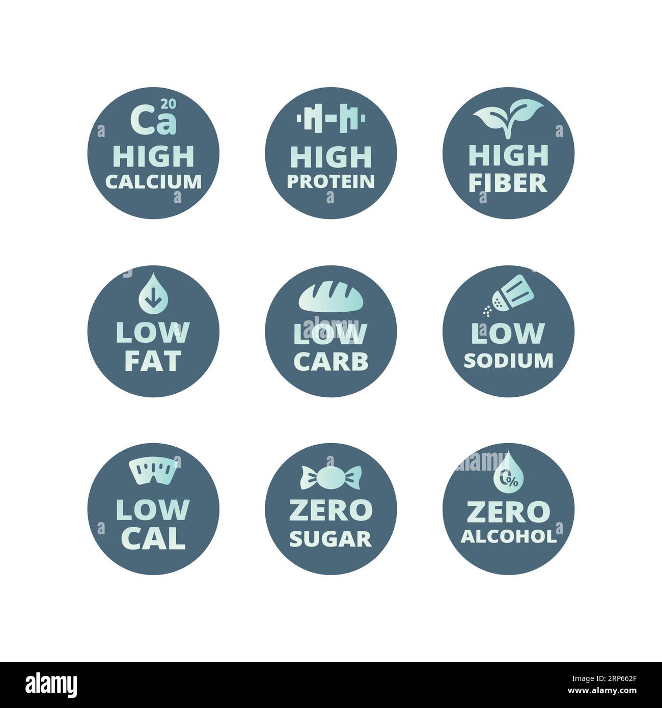 High calcium, fiber and protein labels. Low calories, zero sugar and ...
