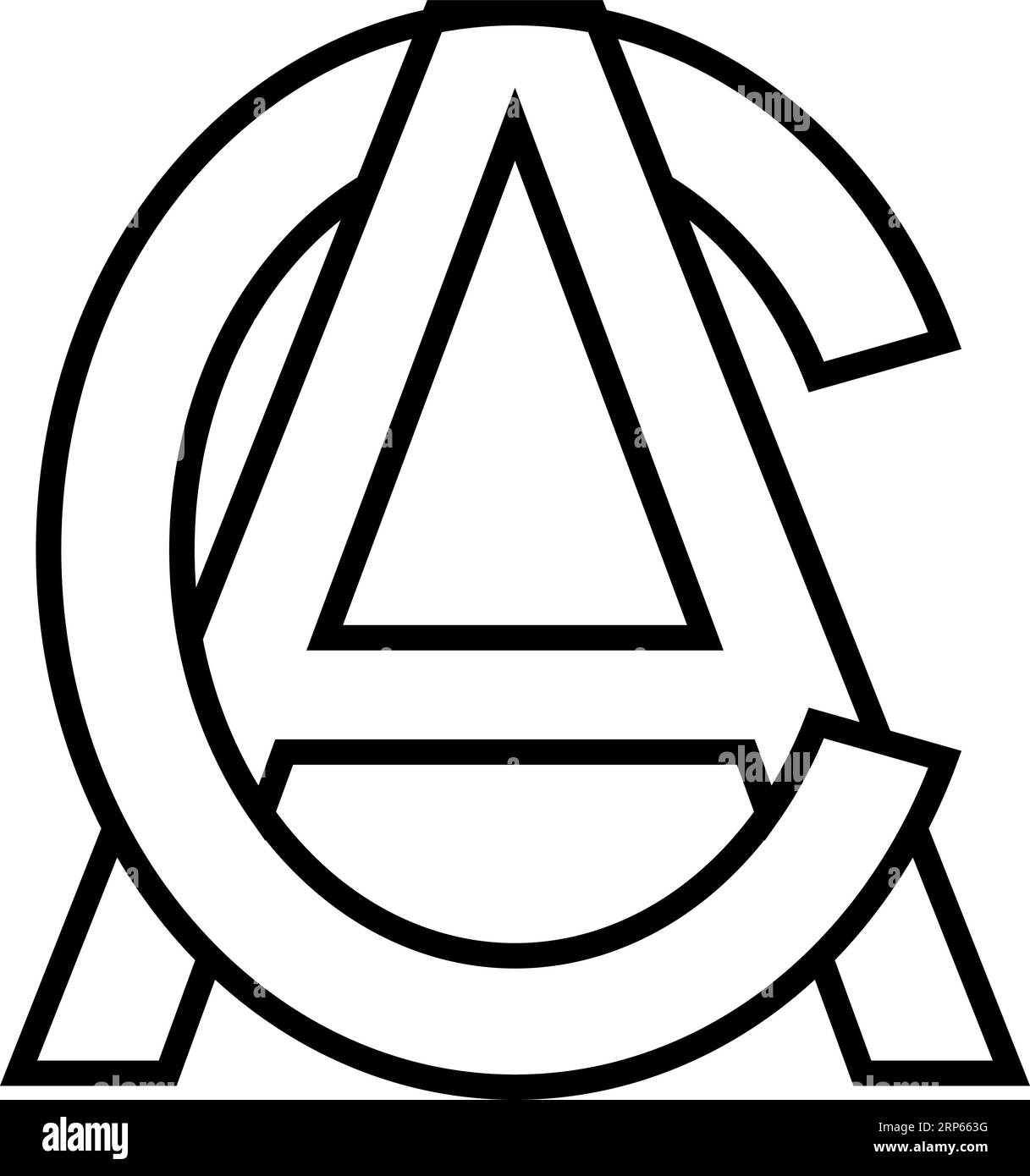 Logo sign ac, ca icon sign two interlaced letters c a Stock Vector ...