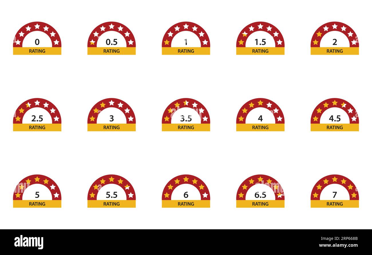 Stars rating from 0 to 7 customer review feedback Stock Vector Image ...