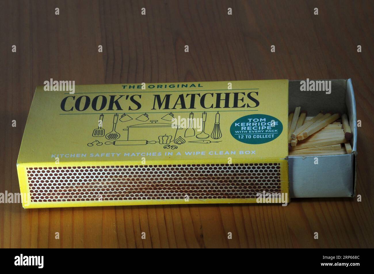 Cardboard box of cook's safety matches Stock Photo - Alamy