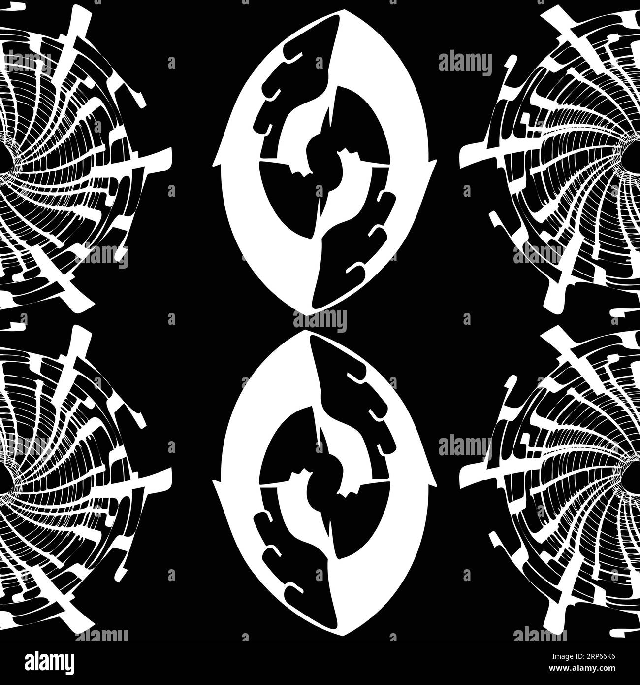 Black and white image vortex Stock Vector Images - Alamy