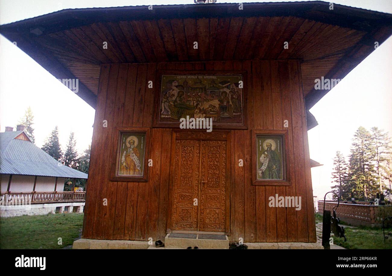 Neamt County, Romania, approx. 1998. Exterior view of the 18th century ...
