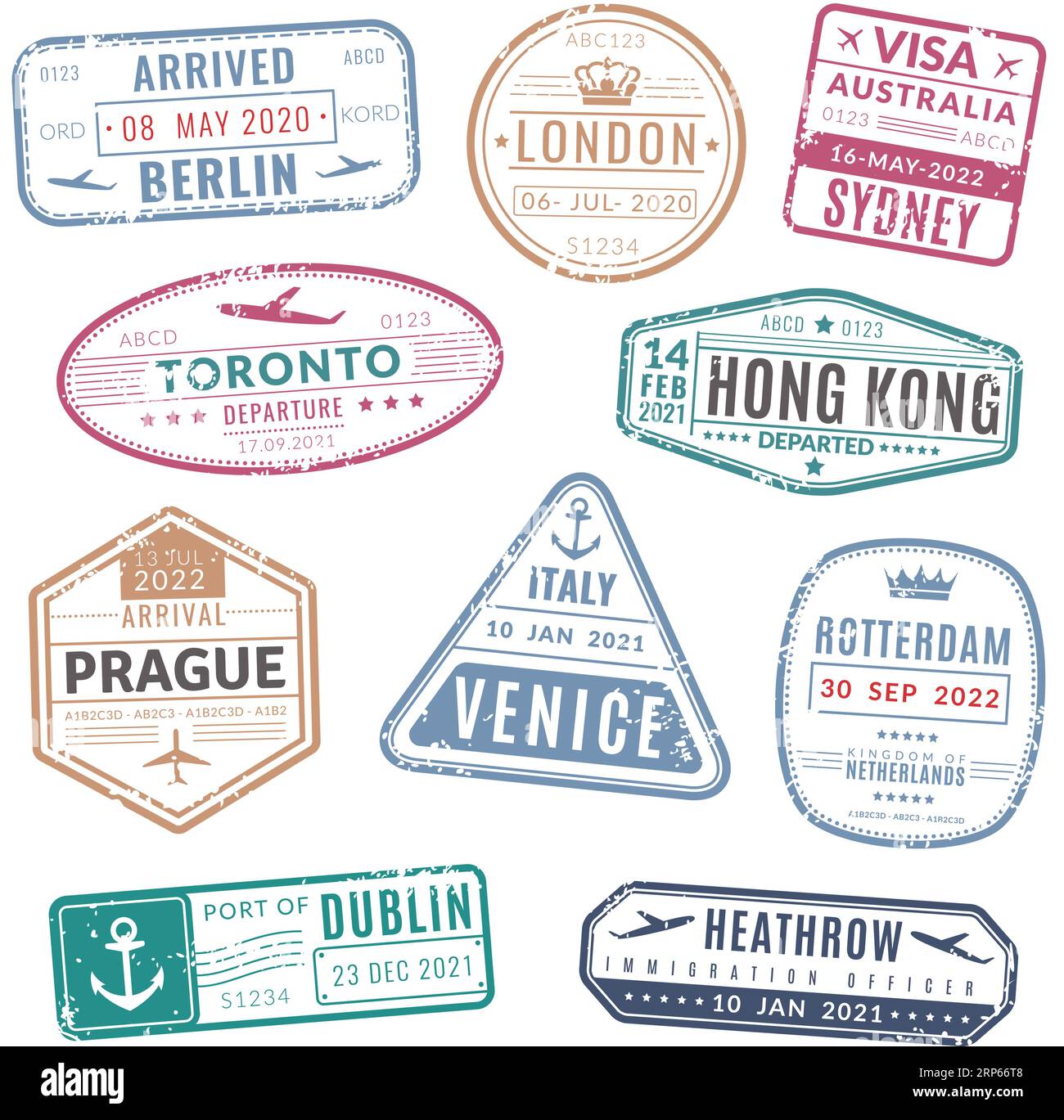 Vector passport stamp Cut Out Stock Images & Pictures - Alamy