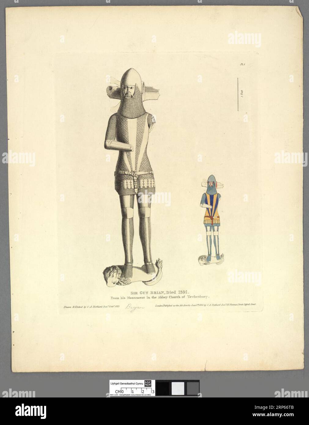 Sir Guy Brian, died 1391 1814 by Charles Alfred Stothard Stock Photo ...