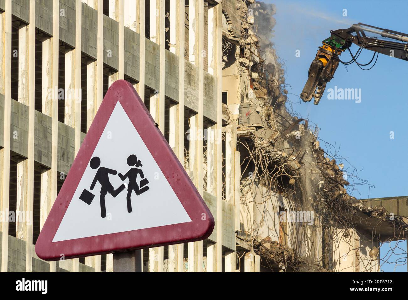 Composite concept image depicting problems with unsafe, weak, crumbling ...