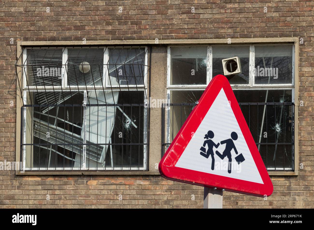 Composite concept image depicting problems with unsafe, weak, crumbling ...