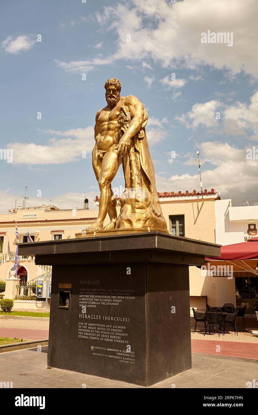 Hercules Statue at the city of Argos Stock Photo - Alamy