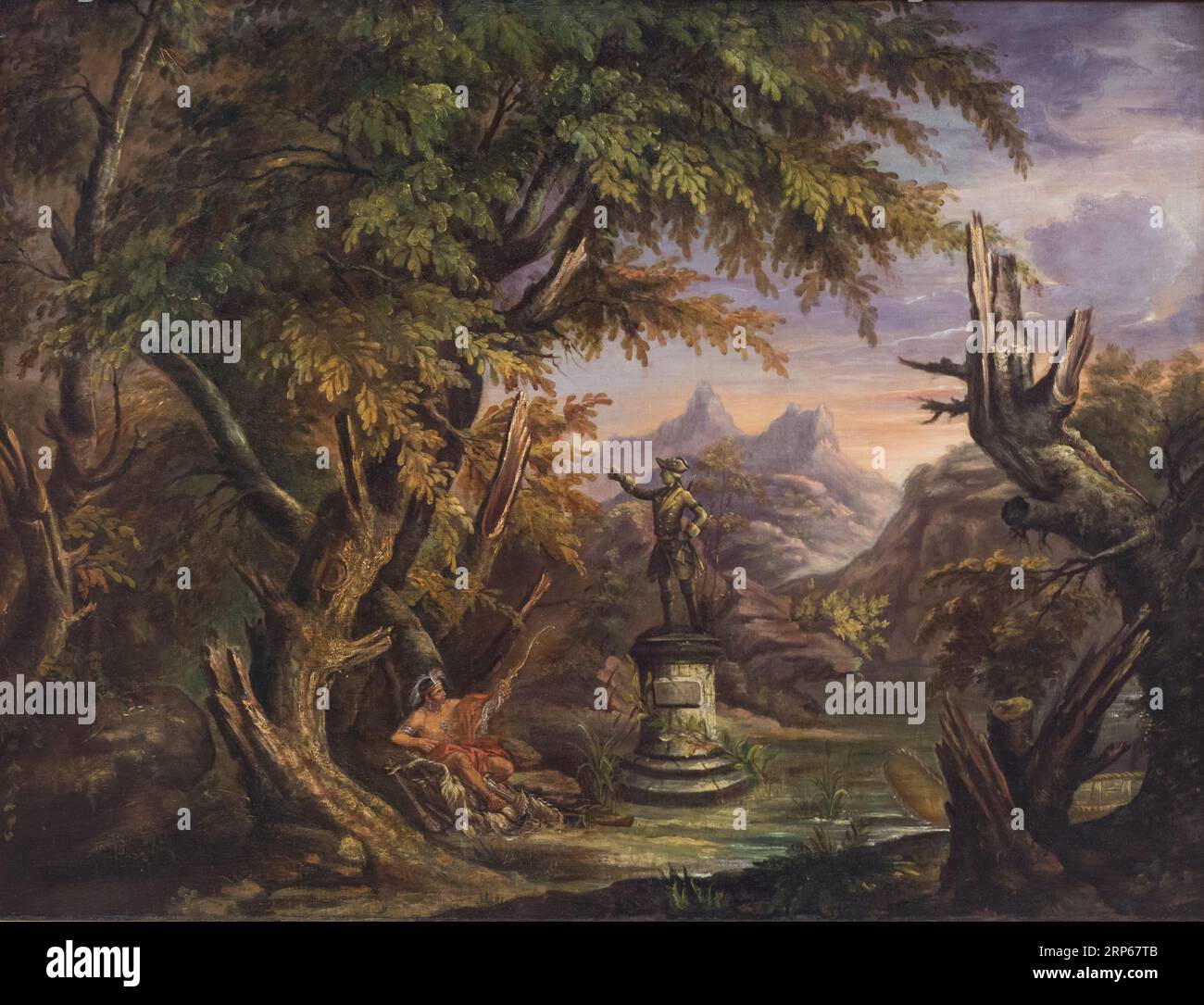 Paysage au monument à Wolfe 1845 by Joseph Légaré Stock Photo - Alamy