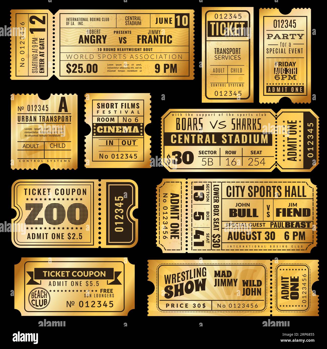 Raffle ticket numbers Stock Vector Images - Alamy