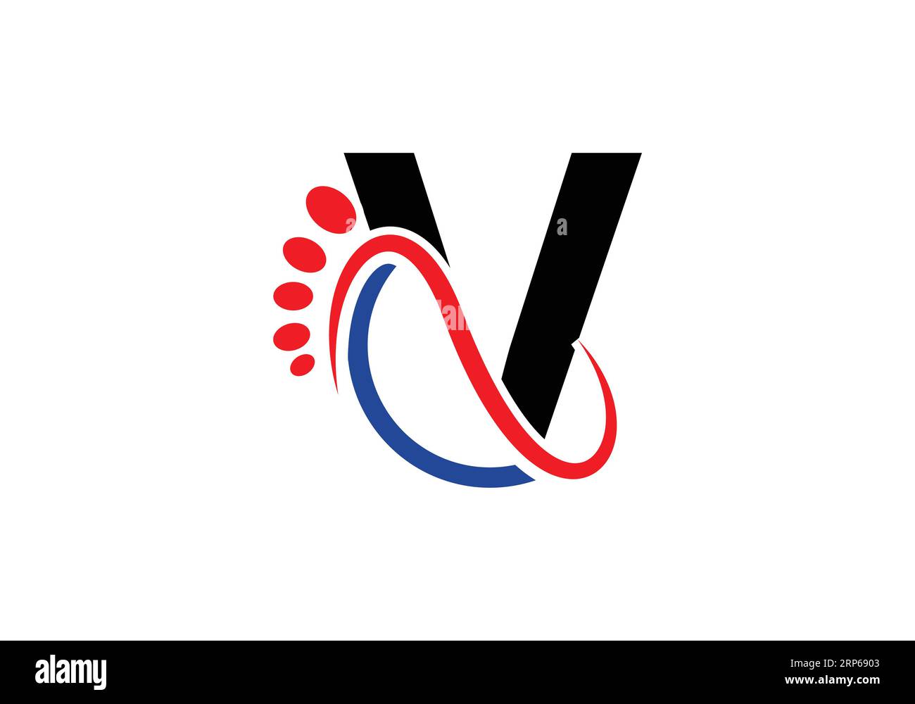 Letter V Foot Logo Design Vector Template Stock Vector Image & Art - Alamy