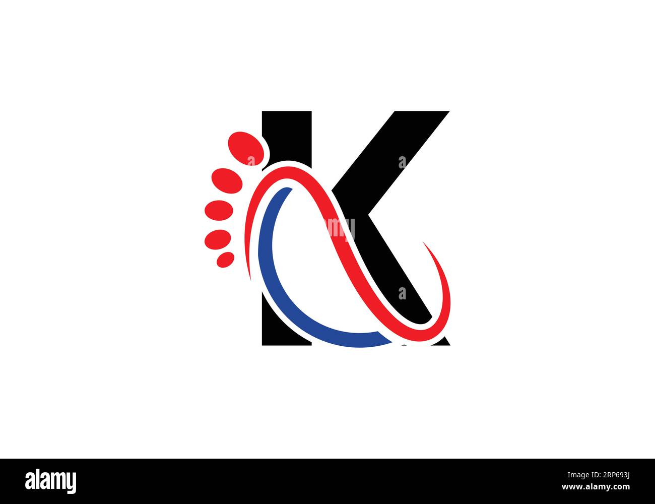 Letter K Foot Logo Design Vector Template Stock Vector Image & Art - Alamy