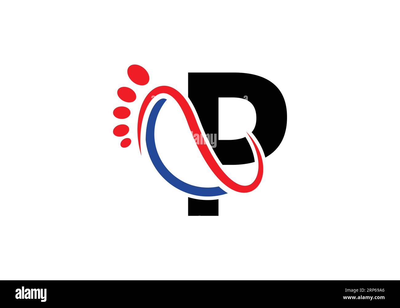 Letter P Foot Logo Design Vector Template Stock Vector Image & Art - Alamy