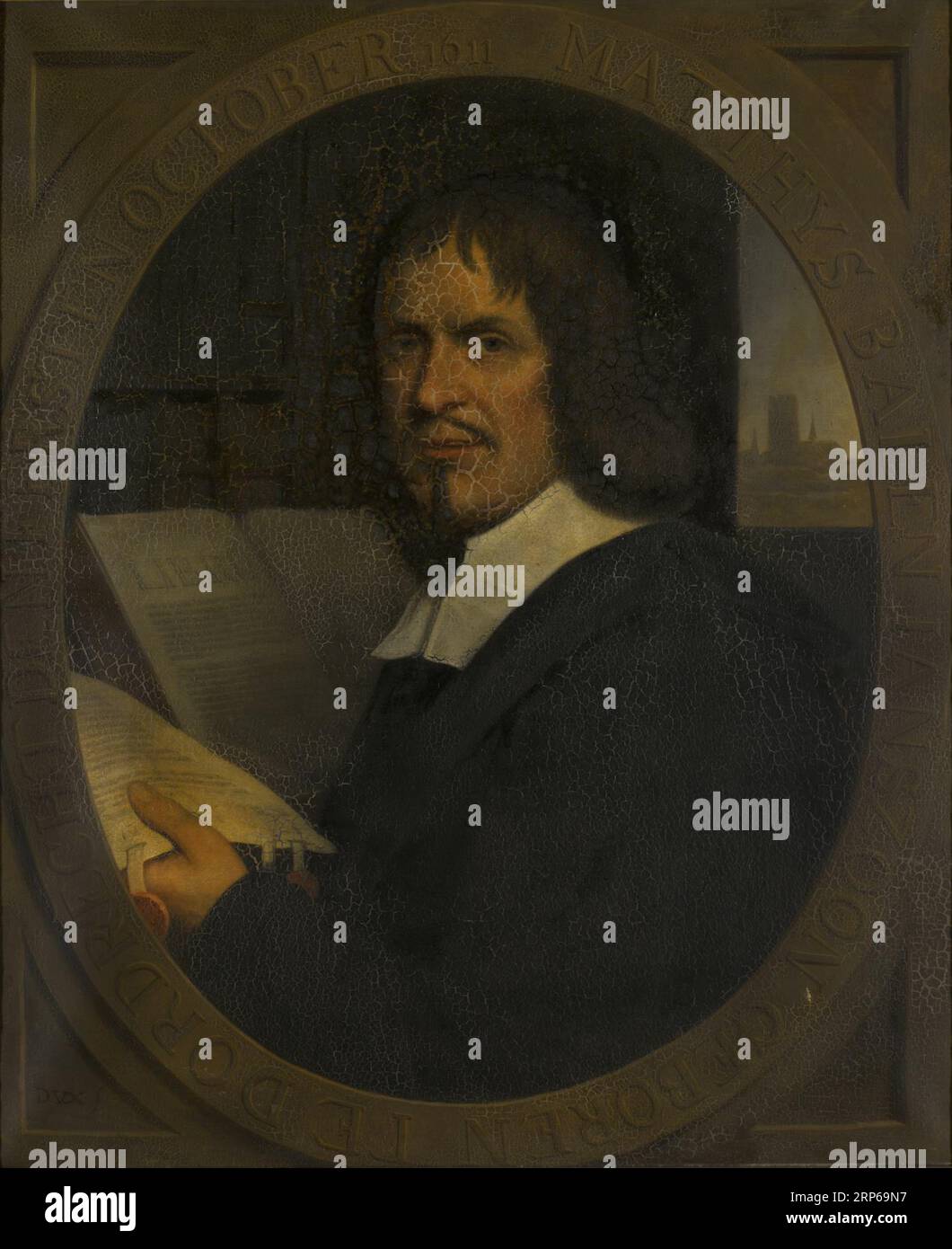 Portret van Matthijs Balen Jansz. by David van der Kellen Stock Photo ...
