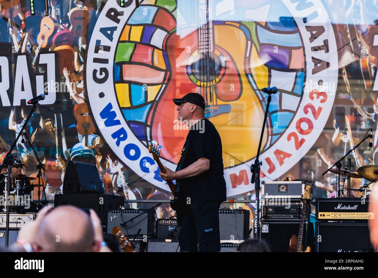 Wroclaw, Poland - May 1 2023: Artists and guitarists at main stage at ...