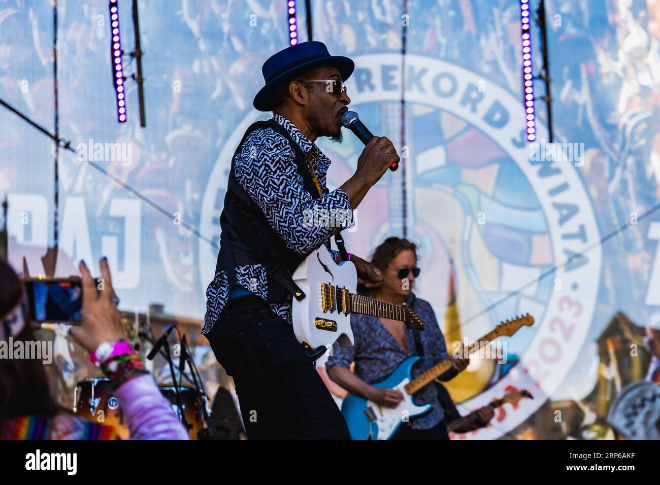 Wroclaw, Poland - May 1 2023: Artists and guitarists at main stage at ...