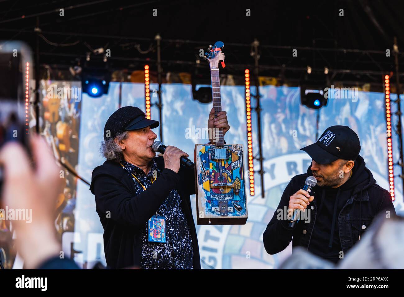 Wroclaw, Poland - May 1 2023: Artists and guitarists at main stage at ...