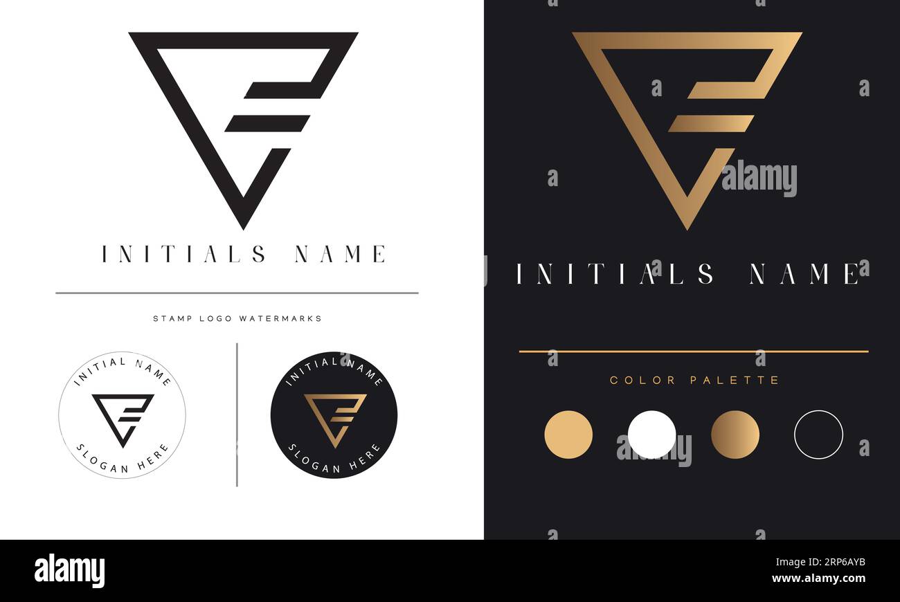 Luxury Initial E Monogram Text Letter Logo Design Stock Vector Image & Art - Alamy