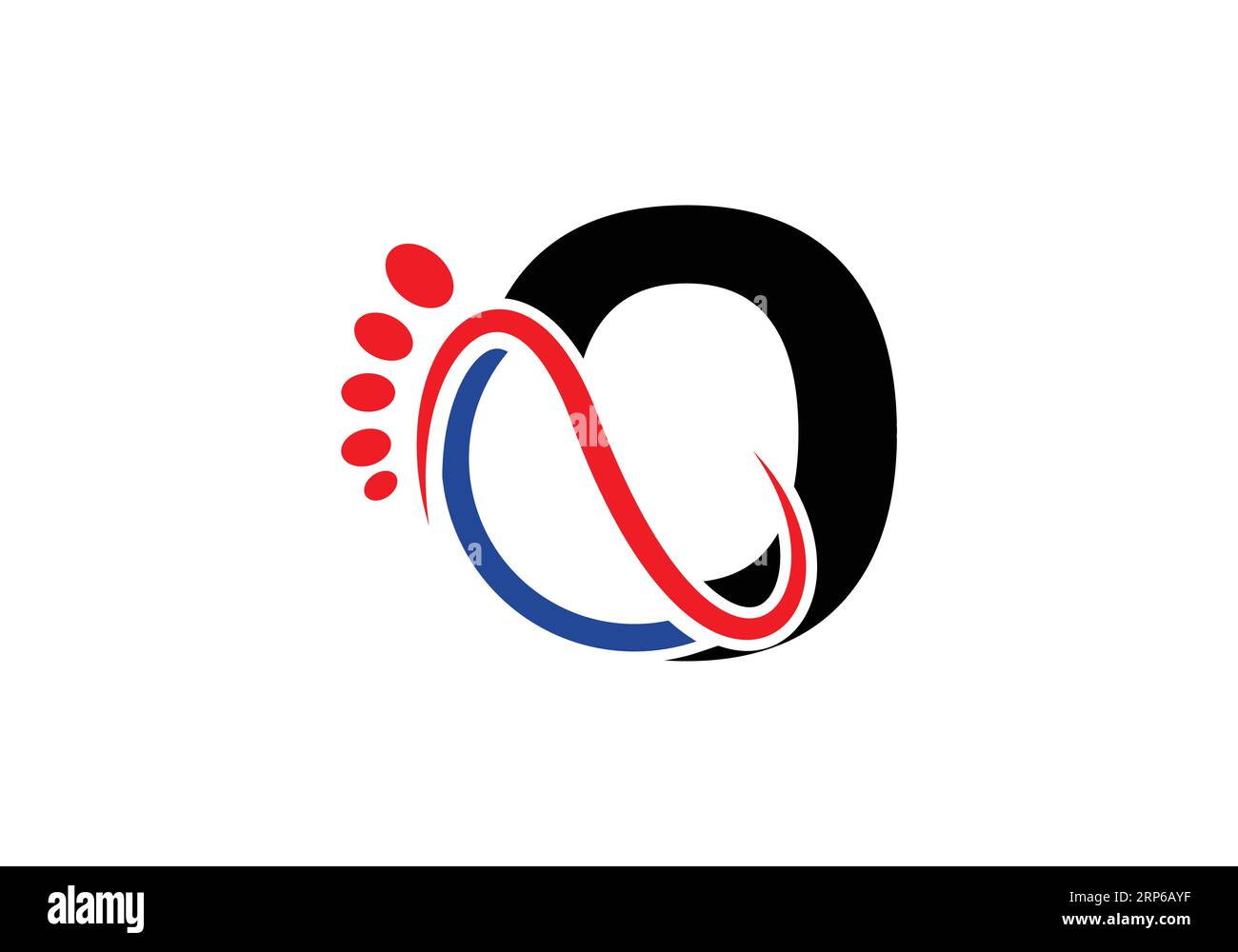 Letter O Foot Logo Design Vector Template Stock Vector Image & Art - Alamy
