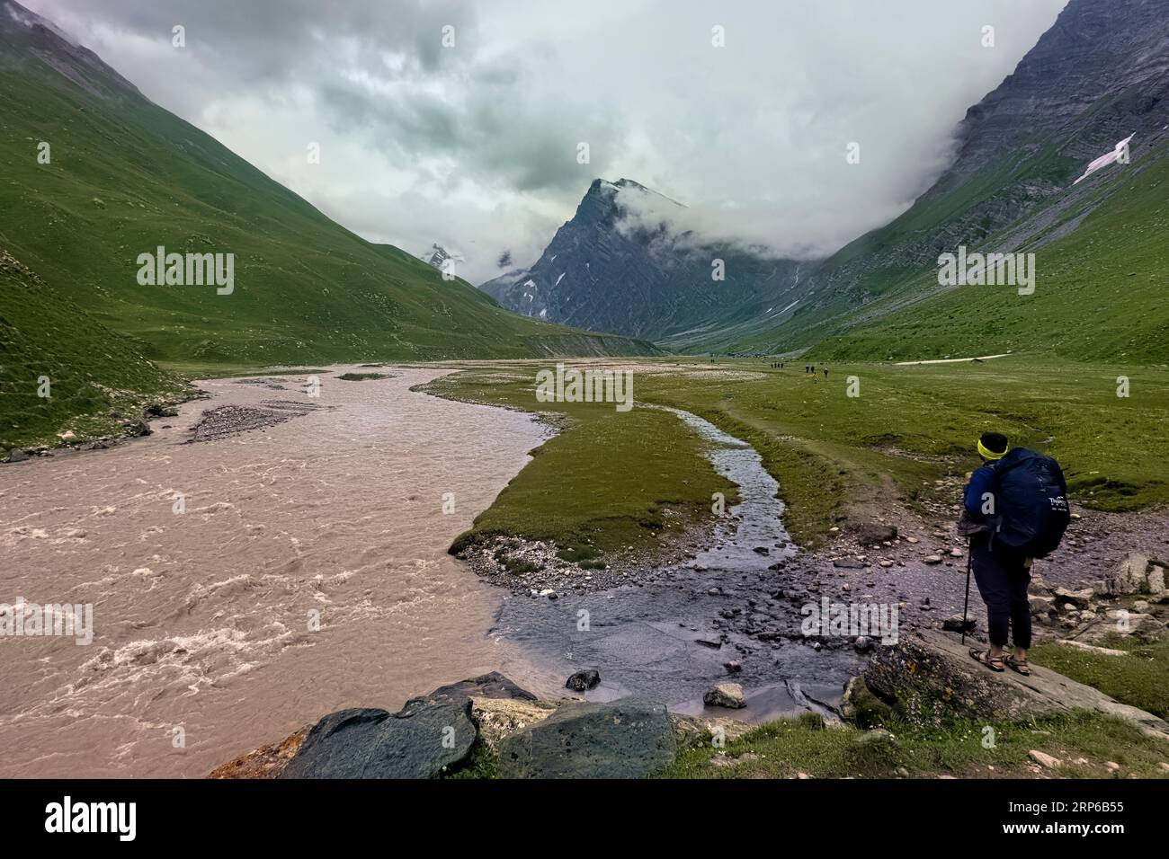Trekking through the beautiful lush Warwan Valley, Pir Panjal Range ...