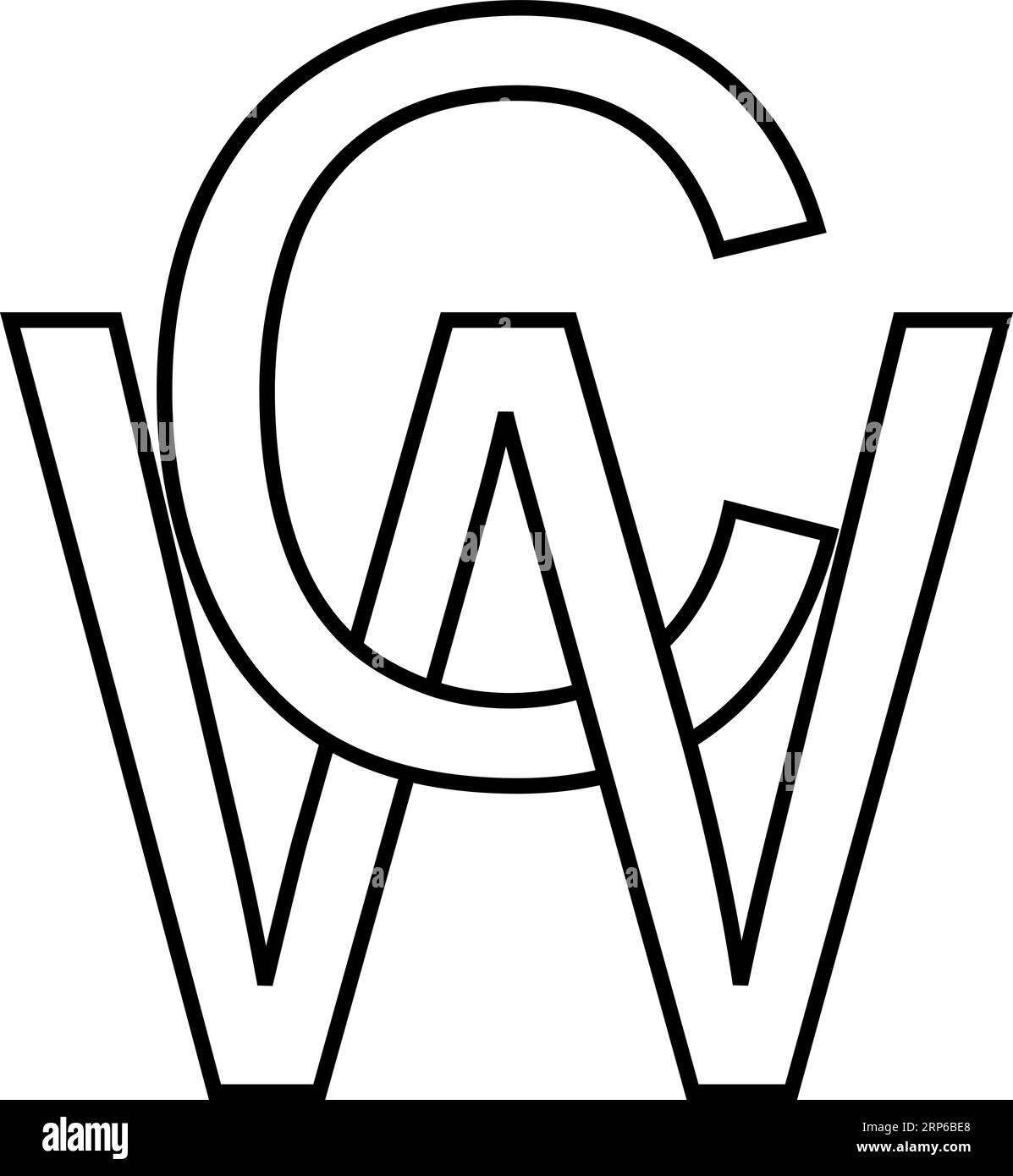 Wc letter design Black and White Stock Photos & Images - Alamy