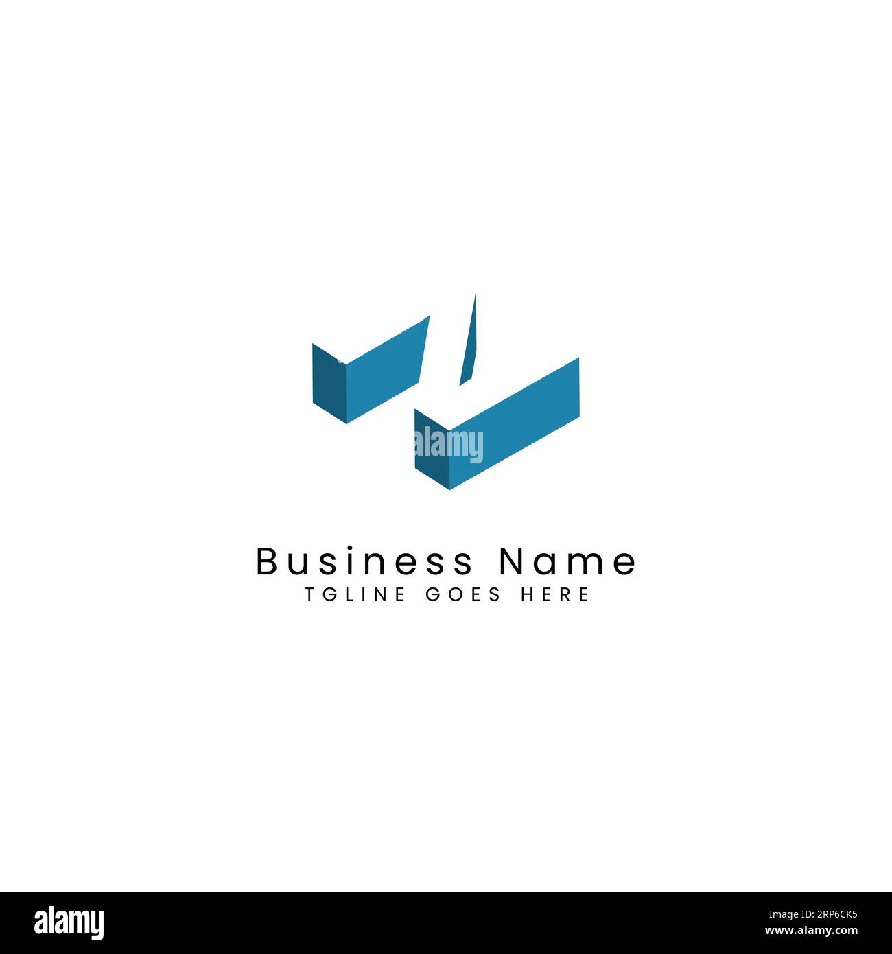 Simple N Letter logo in 3d design. Creative vector illustration ...