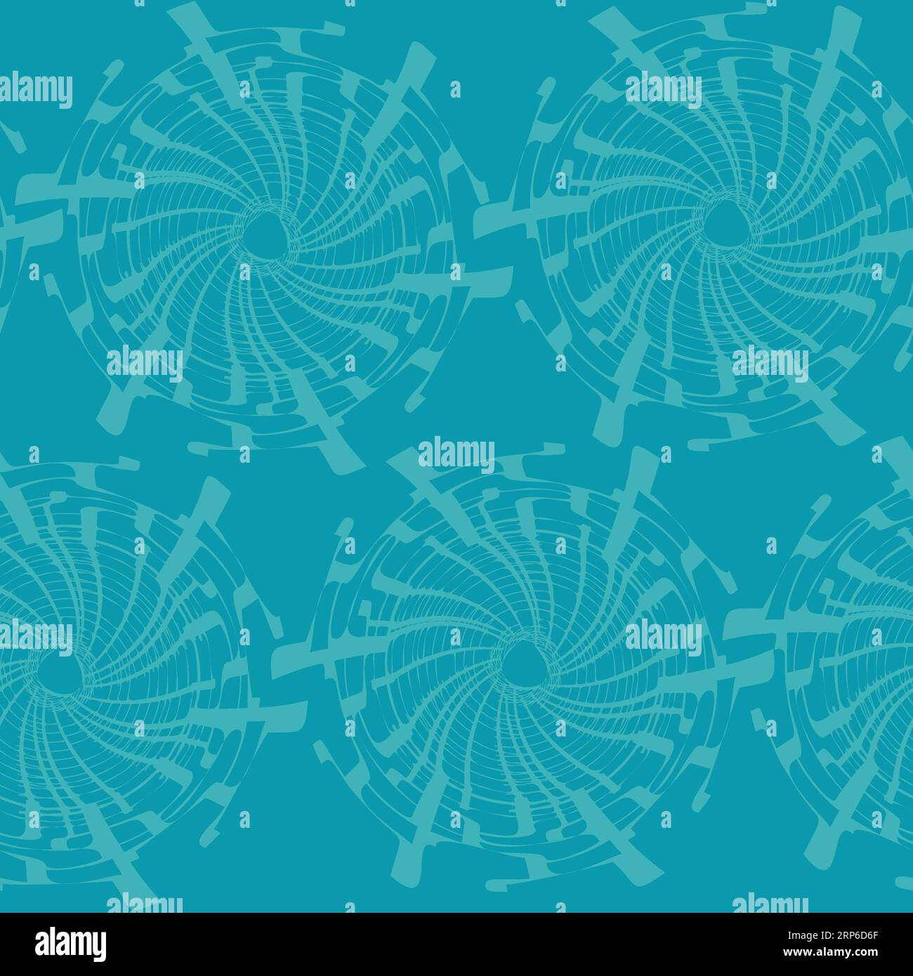 Seamless turquoise pattern with vortex design Stock Vector Image & Art ...