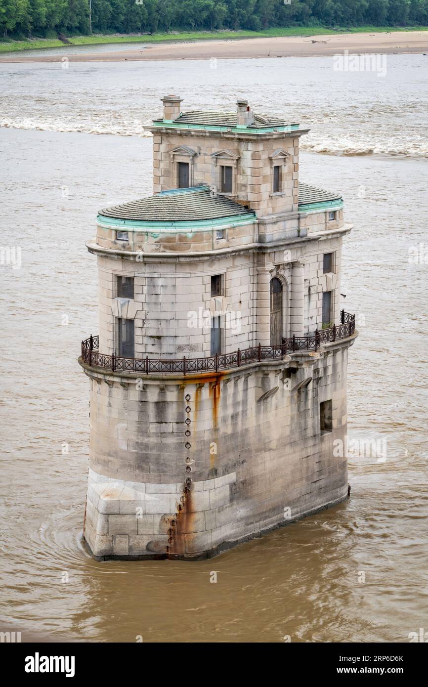 Historic water intake tower number 1 built in 1894 below the Old Chain ...
