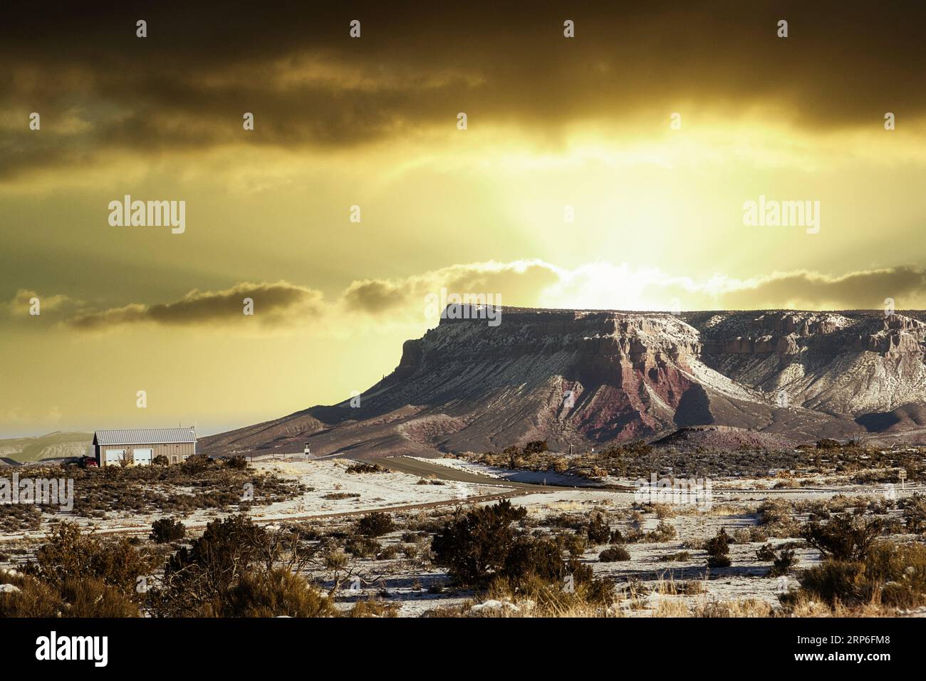 Colorful sunset over arizona desert hi-res stock photography and images ...