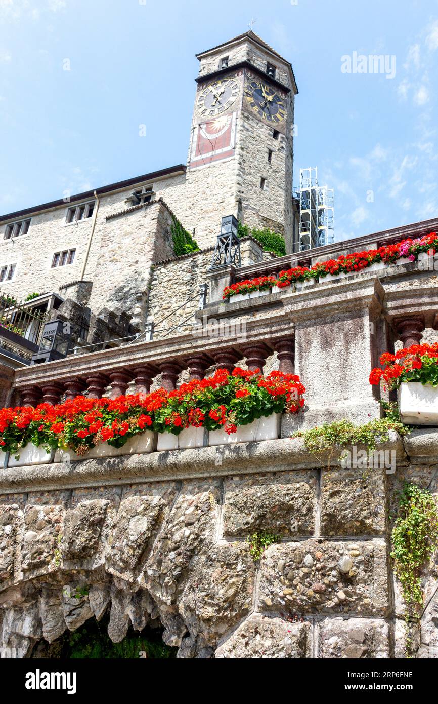 Rapperswil Castle Clock Tower from Hauptplatz, Rapperswil-Jona, Canton ...