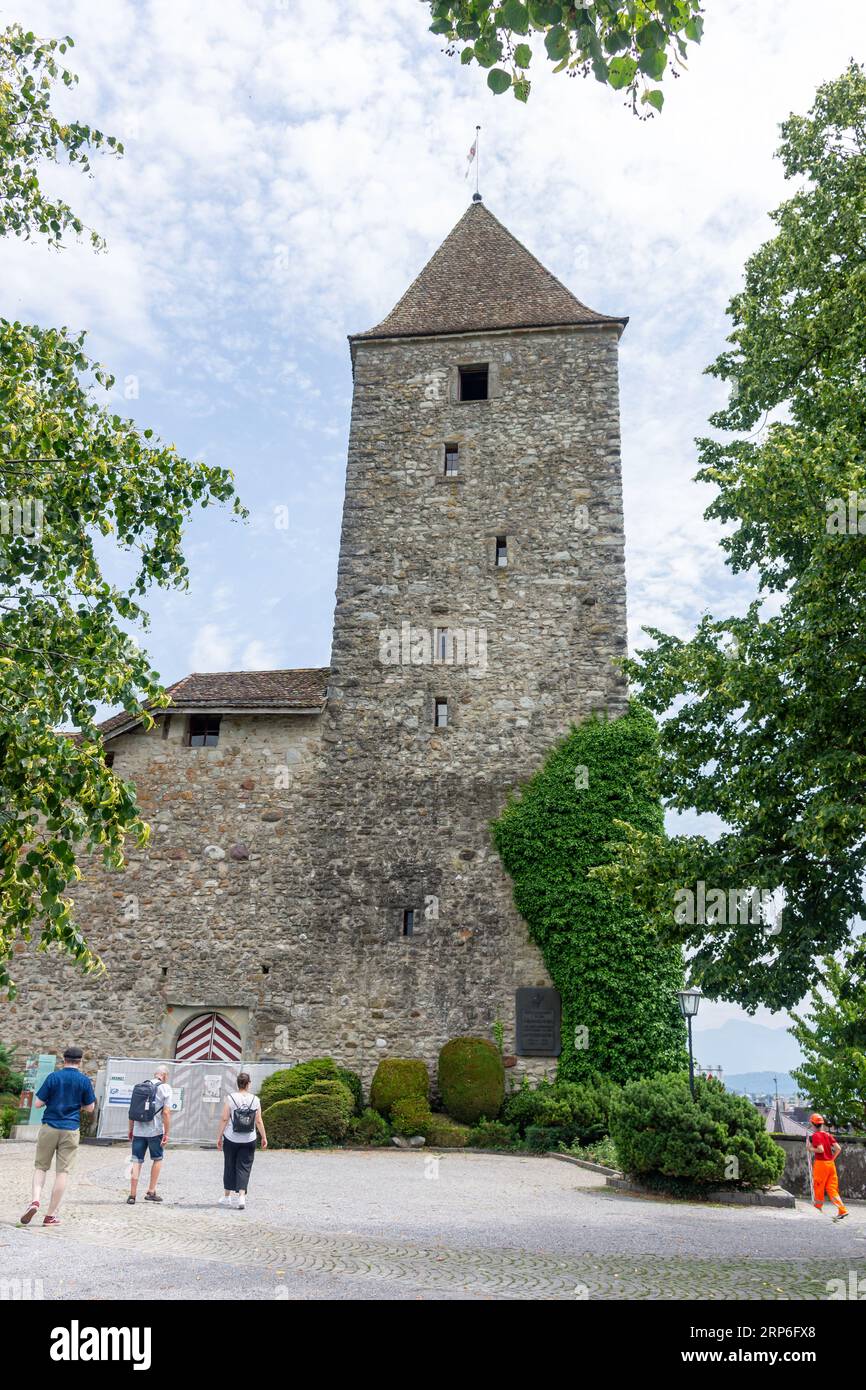 Schloss Rapperswil (Castle) from terrace, Rapperswil-Jona, Canton of St ...